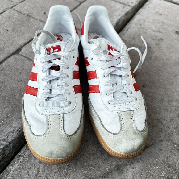 adidas | Shoes | Adidas Samba Og Red White Gum Sole Sneakers Mens ...